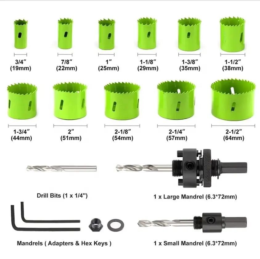 Hole Saw For Wood Thin Metal Plastic CSOOM 6" Hole Saw Kit With Dust ...